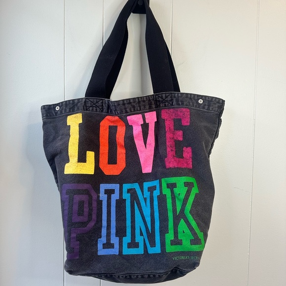 Victoria's Secret | Bags | Victorias Secret Multicolor Logo Tote Bag ...